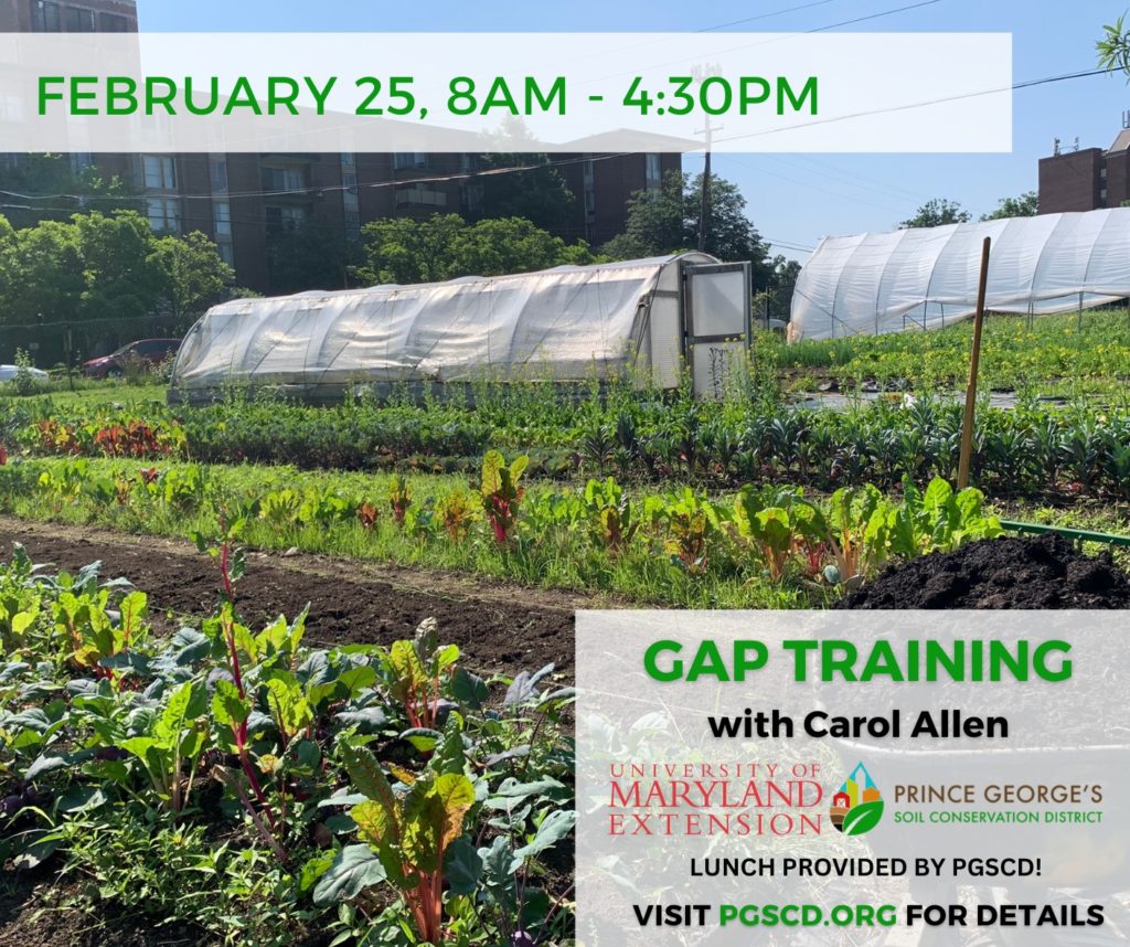 GAP Training for Growers with UMD Extension - Prince George's Soil ...